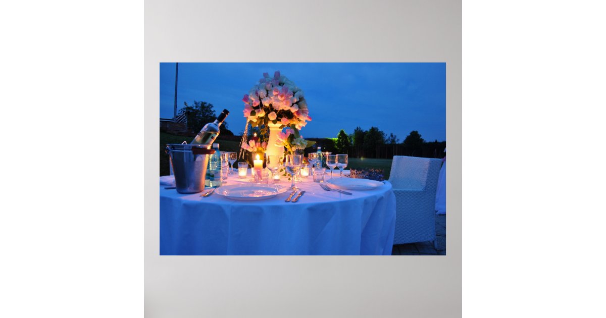romantic dinner poster | Zazzle