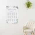 Romantic dusty blue floral Seating Chart Foam Board | Zazzle