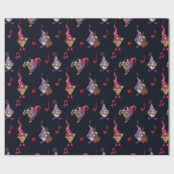 Romantic Dwarf Musicians In Concert Wrapping Paper | Zazzle