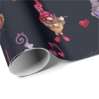 Romantic Dwarf Musicians In Concert Wrapping Paper | Zazzle