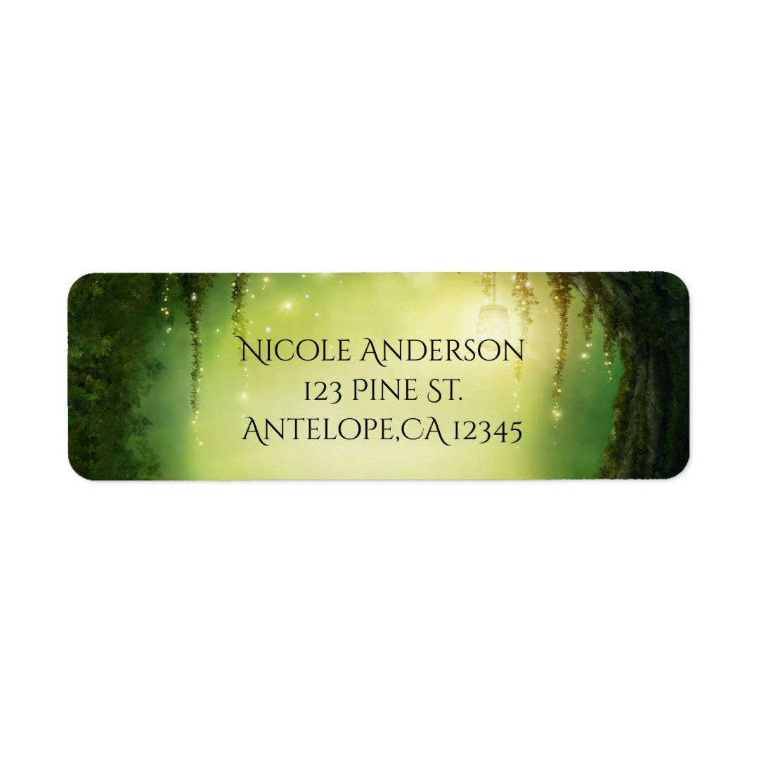Romantic Enchanted Forest Rustic Address Labels | Zazzle