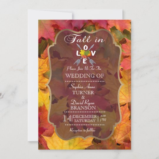 Romantic Fall in Love Wedding Invitation | Zazzle.com