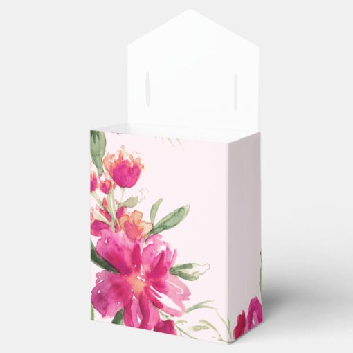 Romantic Floral Design Bridal Shower Favor Boxes | Zazzle