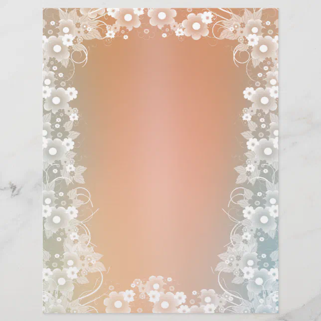 Romantic Floral scrapbook paper design | Zazzle