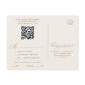 Romantic Gold and Ivory QR Code Menu Choice RSVP | Zazzle