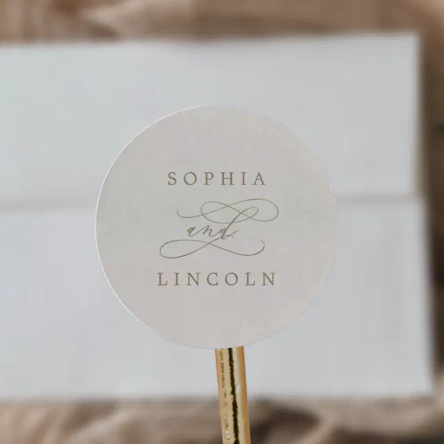 Romantic Gold and Ivory Wedding Envelope Seals | Zazzle