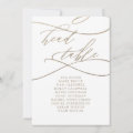 Romantic Gold Head Table Seating Chart Card | Zazzle