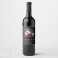 Romantic Gothic Watercolor Raven Floral Wedding Wine Label | Zazzle