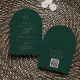 Romantic Green Monogram QR Code Boho Arch Wedding Invitation | Zazzle