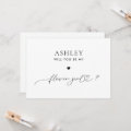Romantic Heart Script Flower Girl Proposal Card | Zazzle
