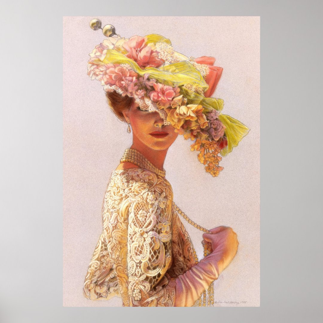 Romantic Lady Victorian Decor Poster | Zazzle