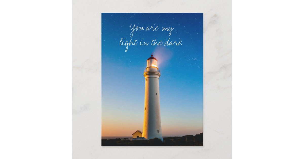 Romantic Lighthouse Love Quote Valentine's Day Postcard | Zazzle