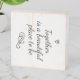 Romantic Love Calligraphy Togetherness Wedding Wooden Box Sign | Zazzle