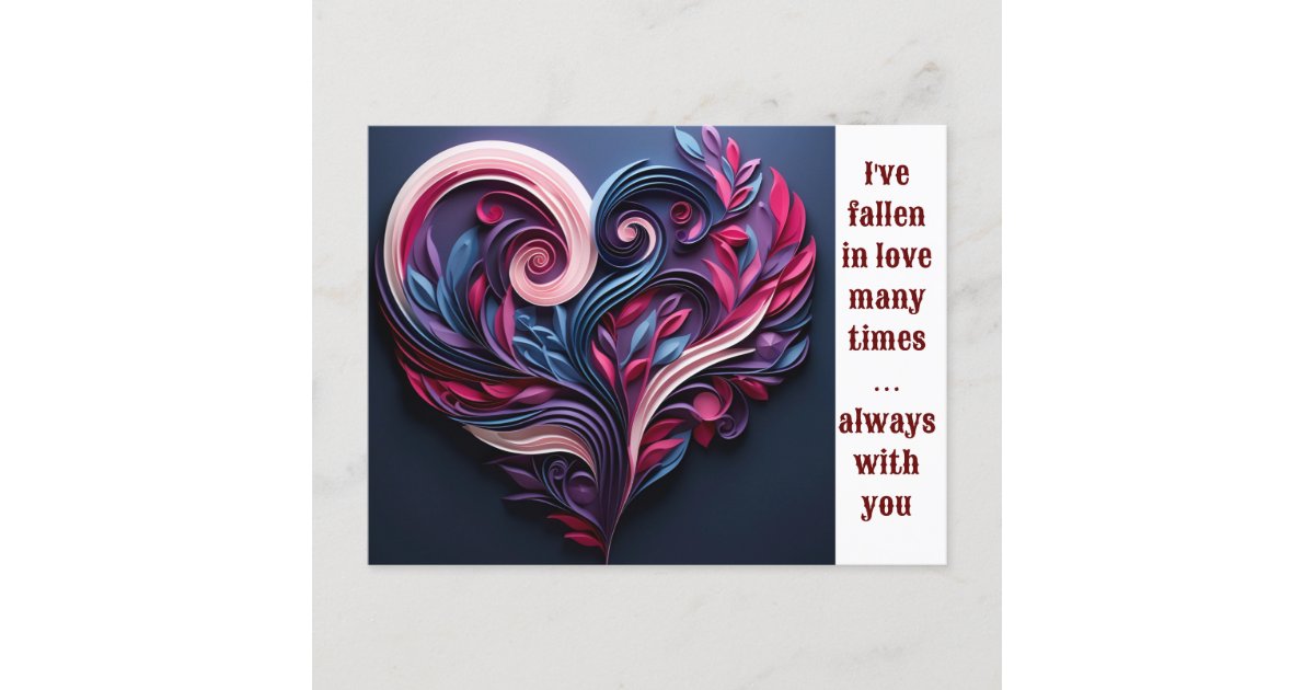 Romantic love gift card | Zazzle