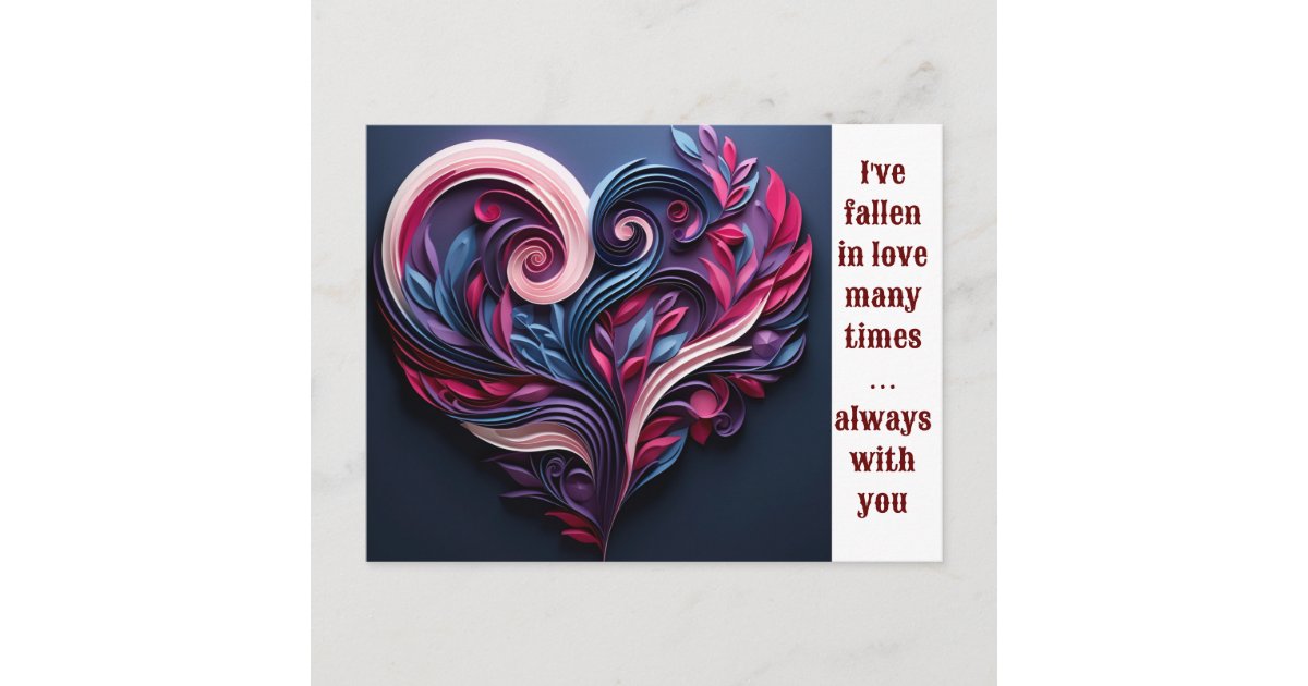 Romantic love gift card | Zazzle