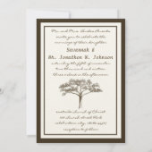 Romantic Love Tree Initials in Trunk Wedding Invitation | Zazzle