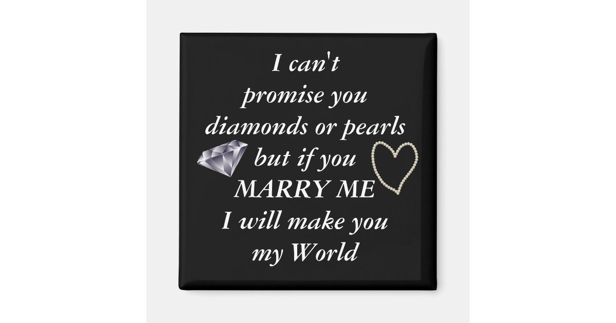 Romantic Marry Me Poem Magnet | Zazzle