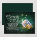 Romantic mason jar fireflies birthday party invite | Zazzle
