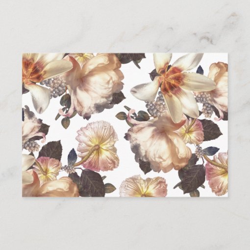 Romantic Modern Flower Floral enclosure card | Zazzle
