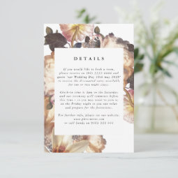 Romantic Modern Flower Floral enclosure card | Zazzle