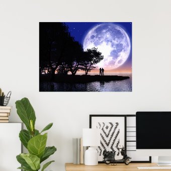 Romantic Moonlight Poster | Zazzle