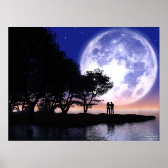 Romantic Moonlight Poster | Zazzle