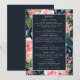 Romantic Navy Blue Blush Pink Floral Menu | Zazzle