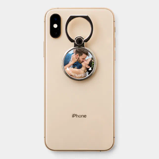 Romantic Personalized Wedding Photo Phone Ring Stand | Zazzle