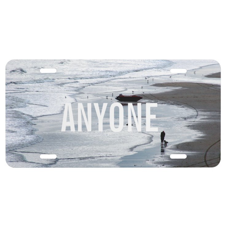 Romantic Photo Beach Scene | Personalized License Plate | Zazzle