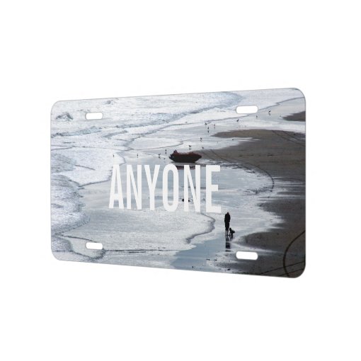 Romantic Photo Beach Scene | Personalized License Plate | Zazzle