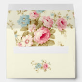 Romantic Pink English Roses on Pale Yellow Envelope | Zazzle