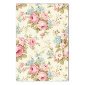 Romantic Pink English Roses on Pale Yellow Tissue Paper | Zazzle