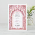 Romantic Pink Filigree Indian Wedding Ornate Invitation | Zazzle