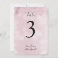Romantic Pink Floral | Table number cards | Zazzle