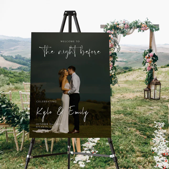 Romantic Pre-Wedding Dinner Welcome Sign | Zazzle