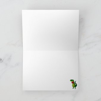 Romantic RAWR T-rex Dinosaur Card | Zazzle