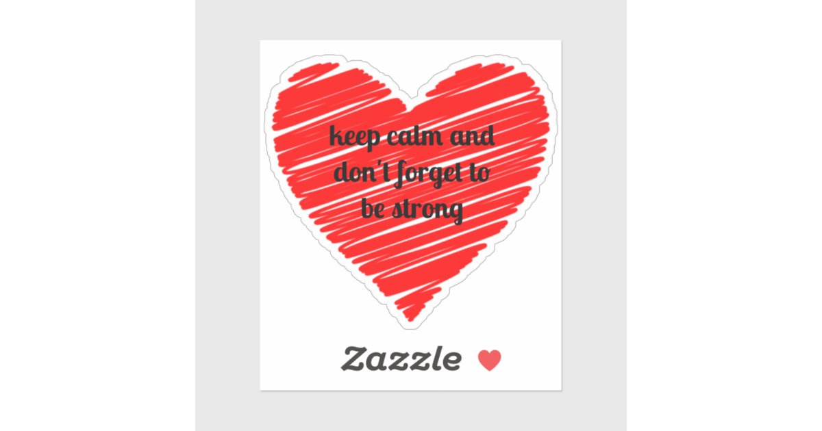 Romantic red heart sticker | Zazzle