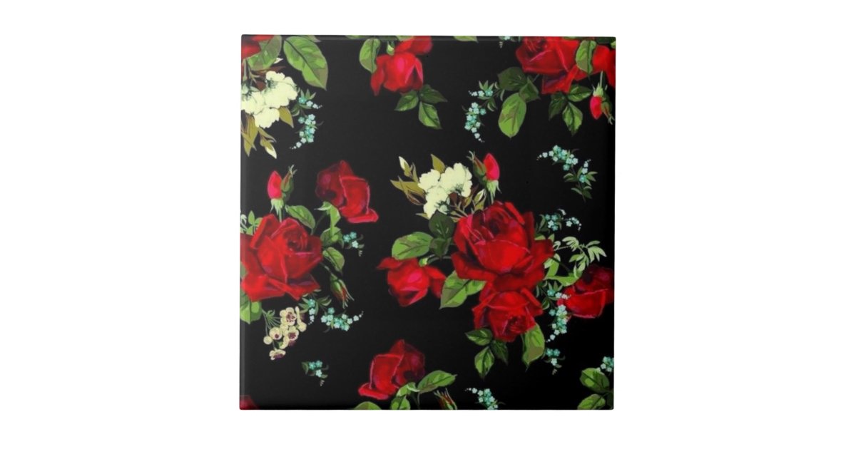 Romantic. Red Roses. Ceramic Tile | Zazzle