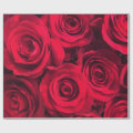 Romantic Red Roses Wrapping Paper | Zazzle