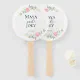 Romantic Rose Geometric Wedding Hand Fan | Zazzle