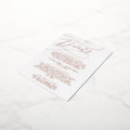 Romantic Rose Gold Foil Wedding Details Card | Zazzle