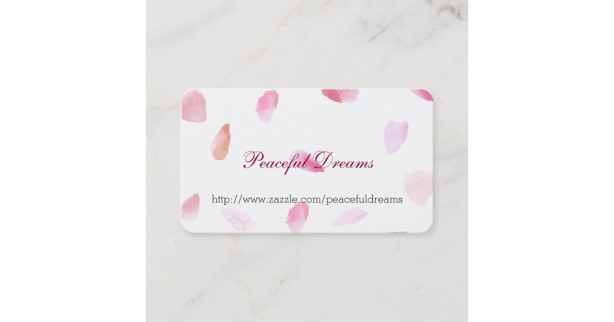 Romantic Rose Petals Business Card | Zazzle