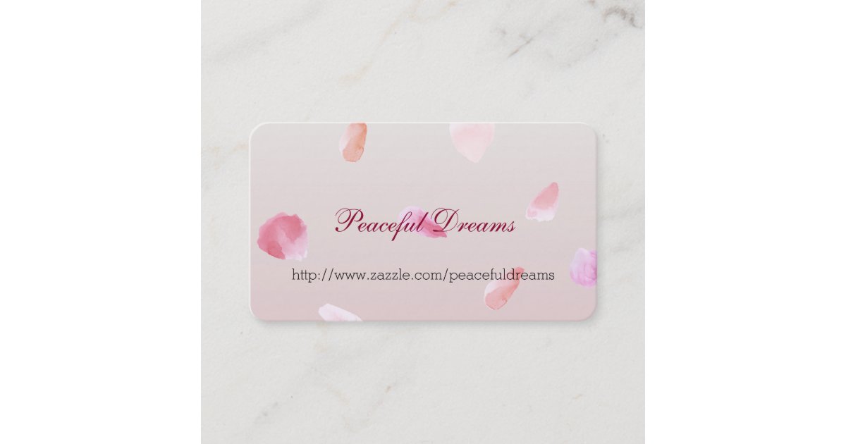 Romantic Rose Petals Business Card | Zazzle