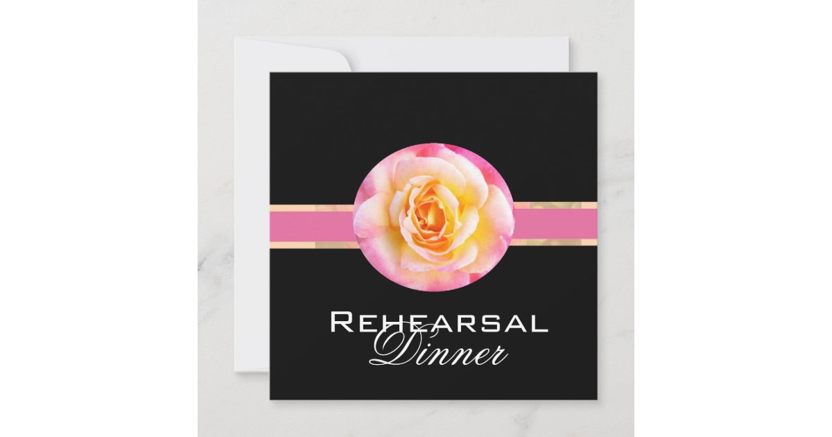 Romantic Rose Rehearsl Dinner Invitation | Zazzle