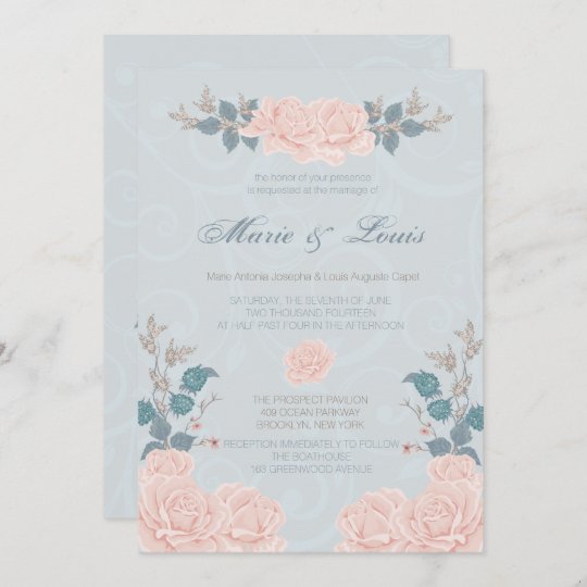 Romantic Rose Wedding Invitations | Zazzle.com