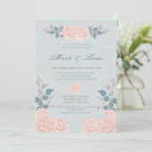 Romantic Rose Wedding Invitations | Zazzle