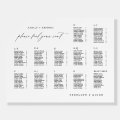 Romantic Seating Chart Wedding Reception Sign | Zazzle