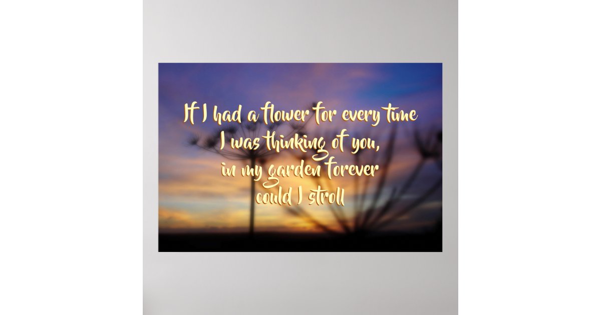 Romantic sentiment prose for lovers poster | Zazzle