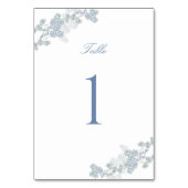 Romantic Soft Blue Vintage Floral Wedding Table Number | Zazzle
