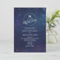 Romantic Starry Night Monogram Wedding Invitation | Zazzle